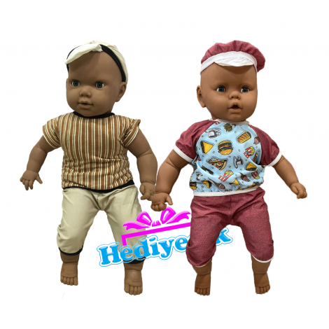 Oyuncak Zenci Kel Bebek Dolgu Gövdeli 60 cm Çeşitleri En Ucuzu Fiyata ...